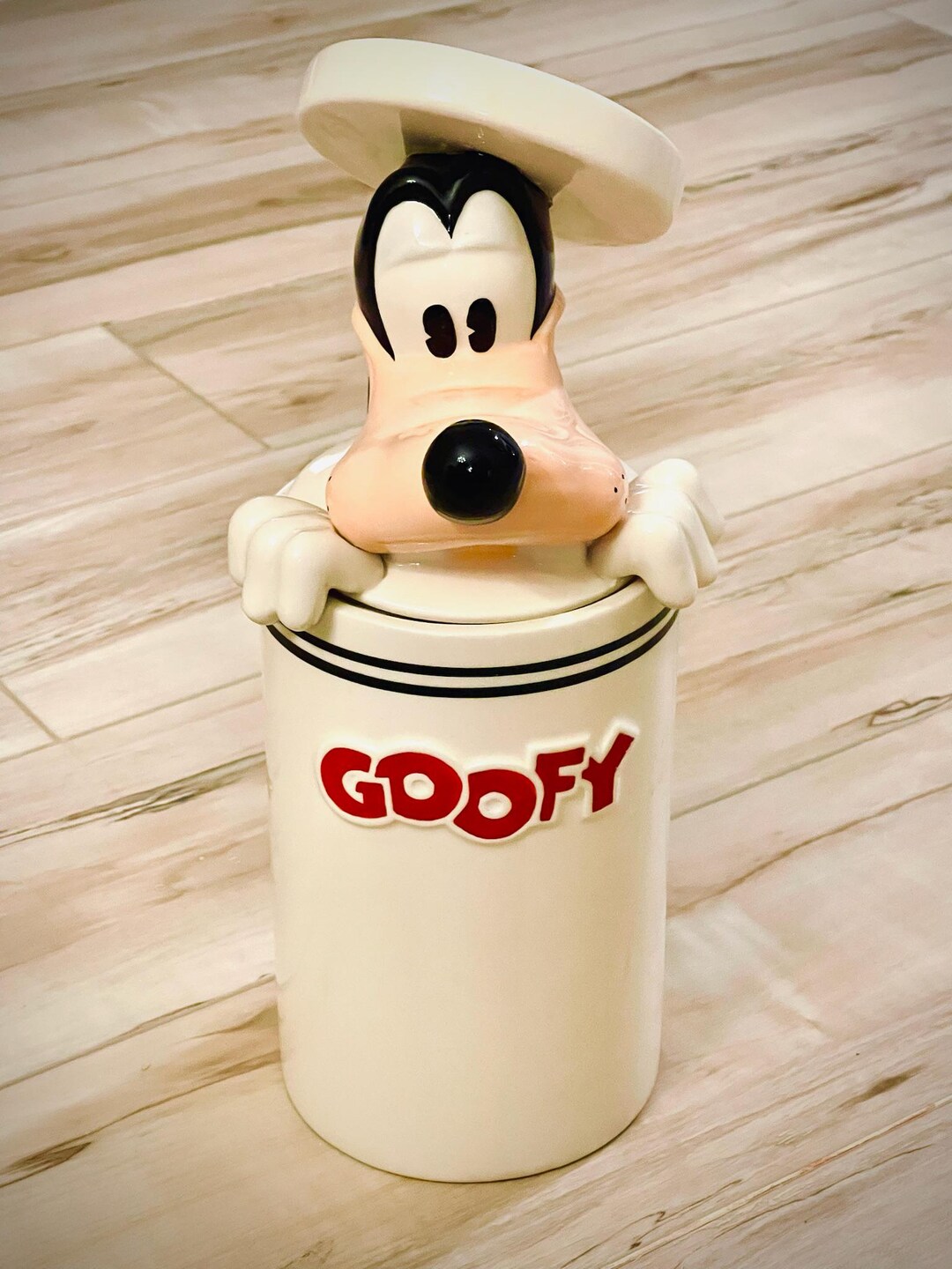 Vintage Disney Peek-a-boo Goofy Cookie Jar - 1968 Ceramic Disney Jar - Etsy