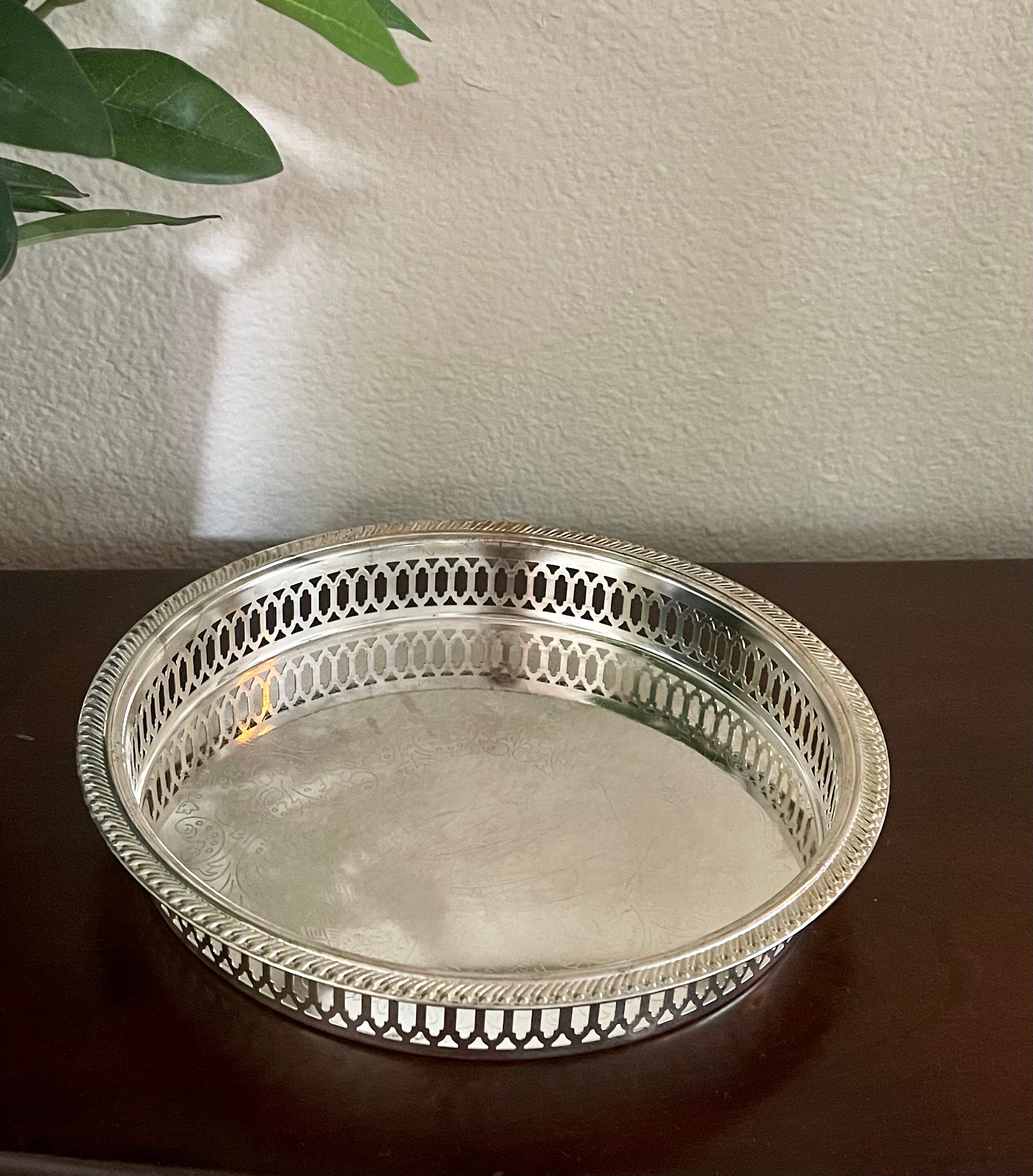 Vintage Silver Plated Tray 8 Made in Hong Kong - Etsy