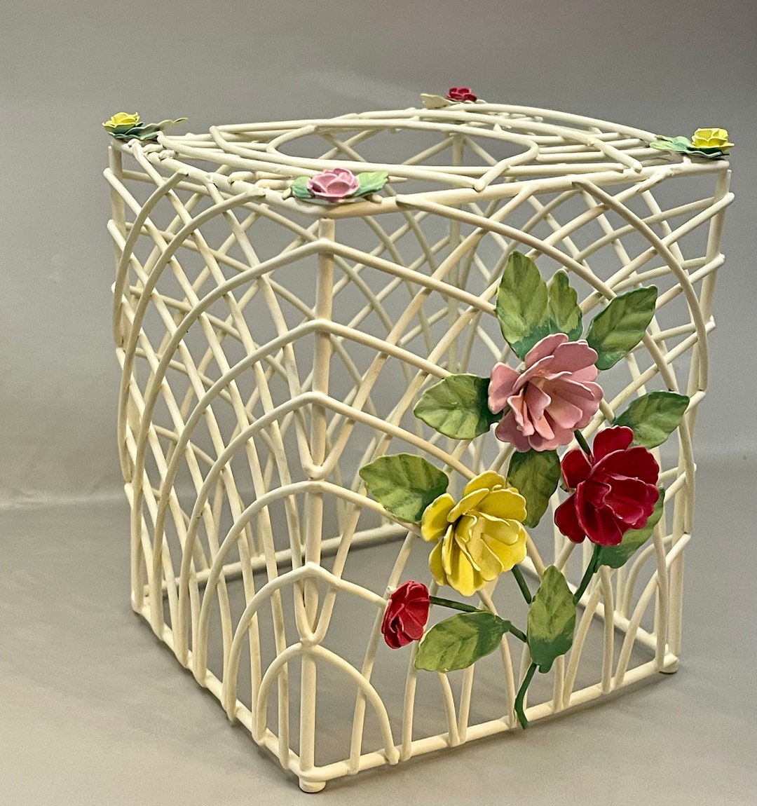 Vintage 1950s Tissue Box Holder ~ Italian Floral Tissue Cover - Etsy