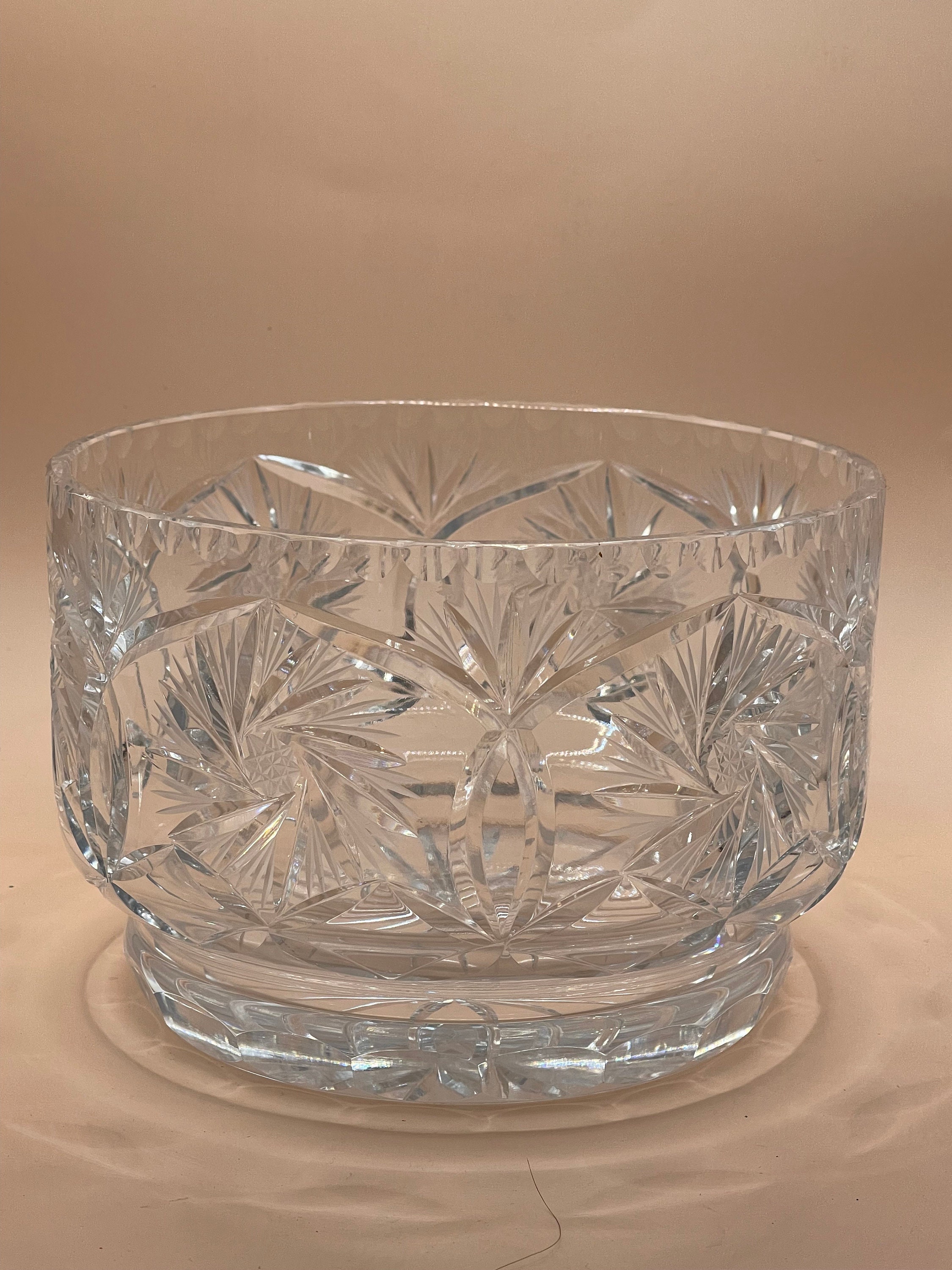 Vintage Cut Crystal Bowl: Star of David Pinwheel Design - Etsy