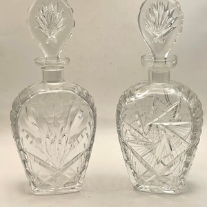 Vintage Crystal Decanter Set: Pinwheel Barware - Etsy