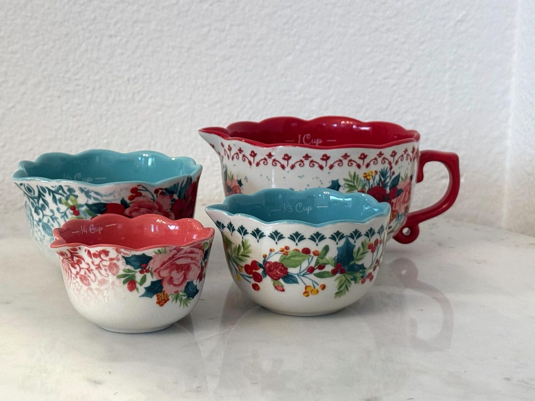 Pioneer Women Measure Cups ~ Floral Nesting Measuring Cups ~ Kitchen ...