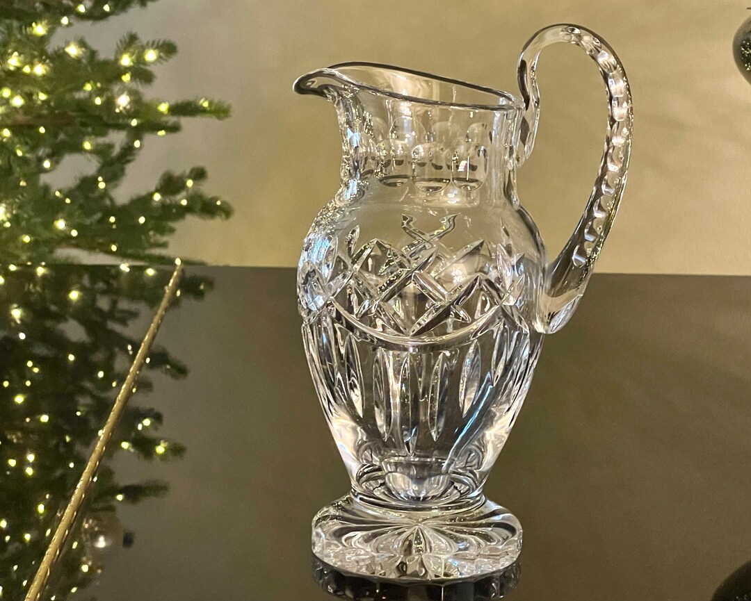 Beautiful Tall Cut Glass Pitcher ~ Astor by Crystal Clear Industries - Etsy