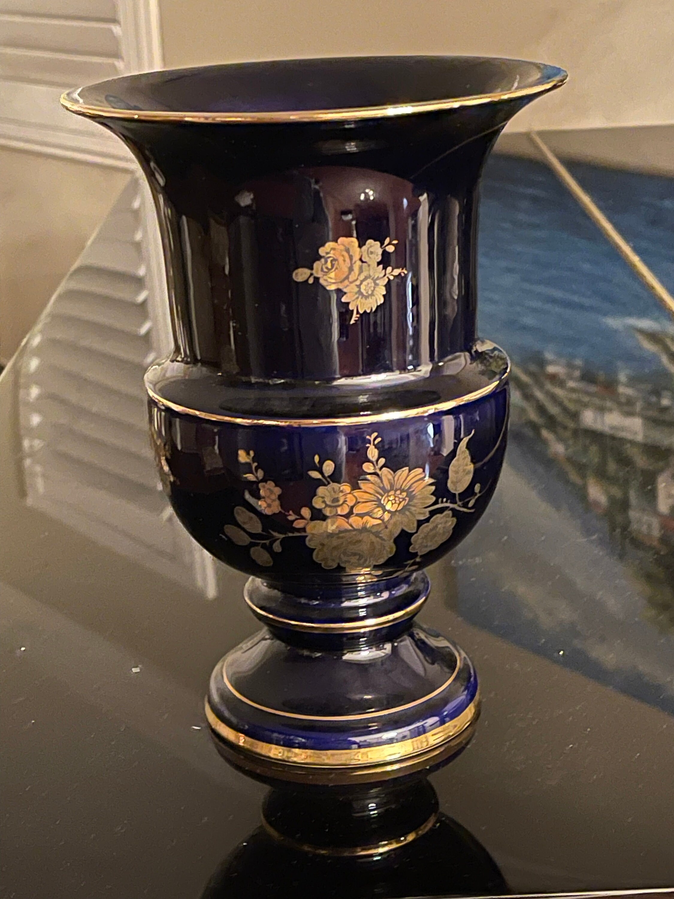 Vintage Cobalt Blue Woulind Vase Made in Chile 8 - Etsy