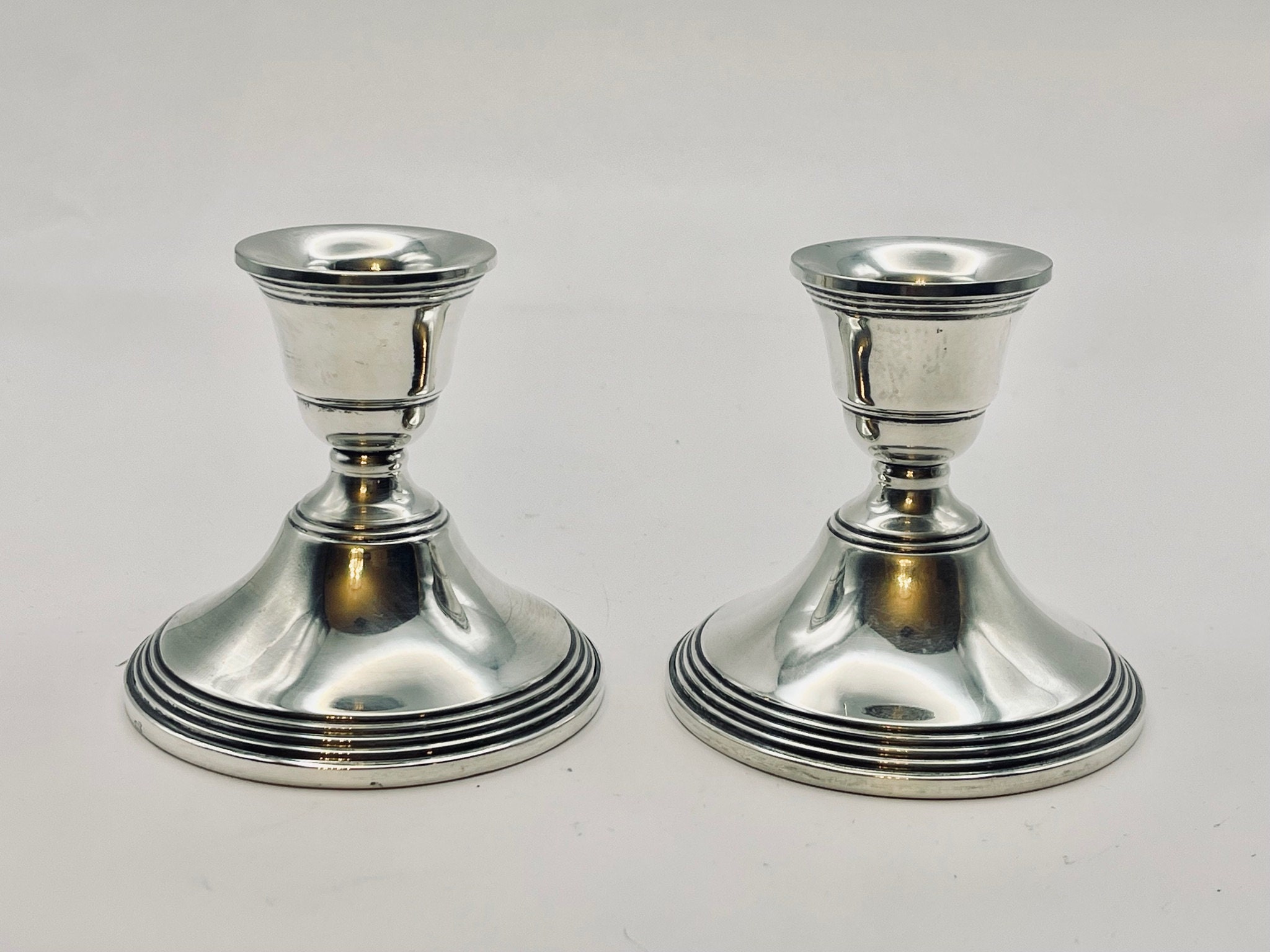 Sterling Silver Preisner Candle Holders Vintage Preisner Candlesticks ...