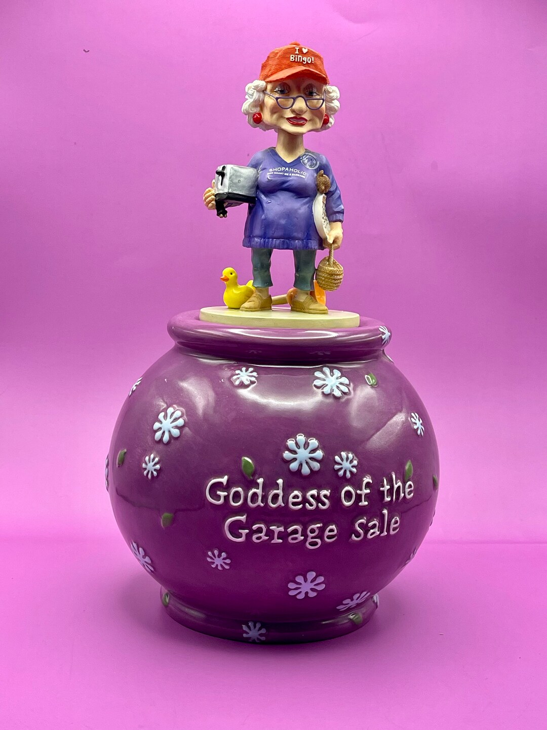 Westland Biddy's Garage Sale Goddess Coin/money Bank Ceramic Bobblehead ...