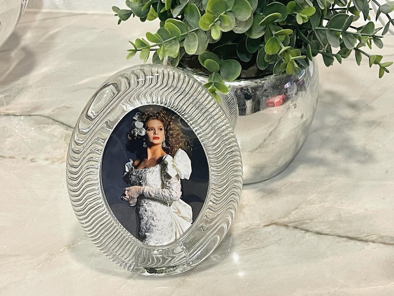 Mikasa Crystal Oval Frame ~ Bridal Wedding Photo Frame - Etsy