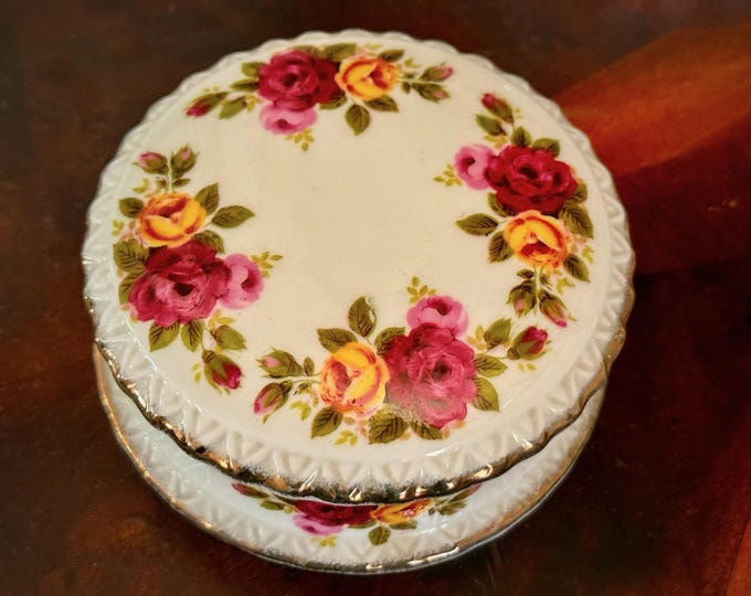 Delicate Porcelain Winrose Collection Trinket Box - Etsy