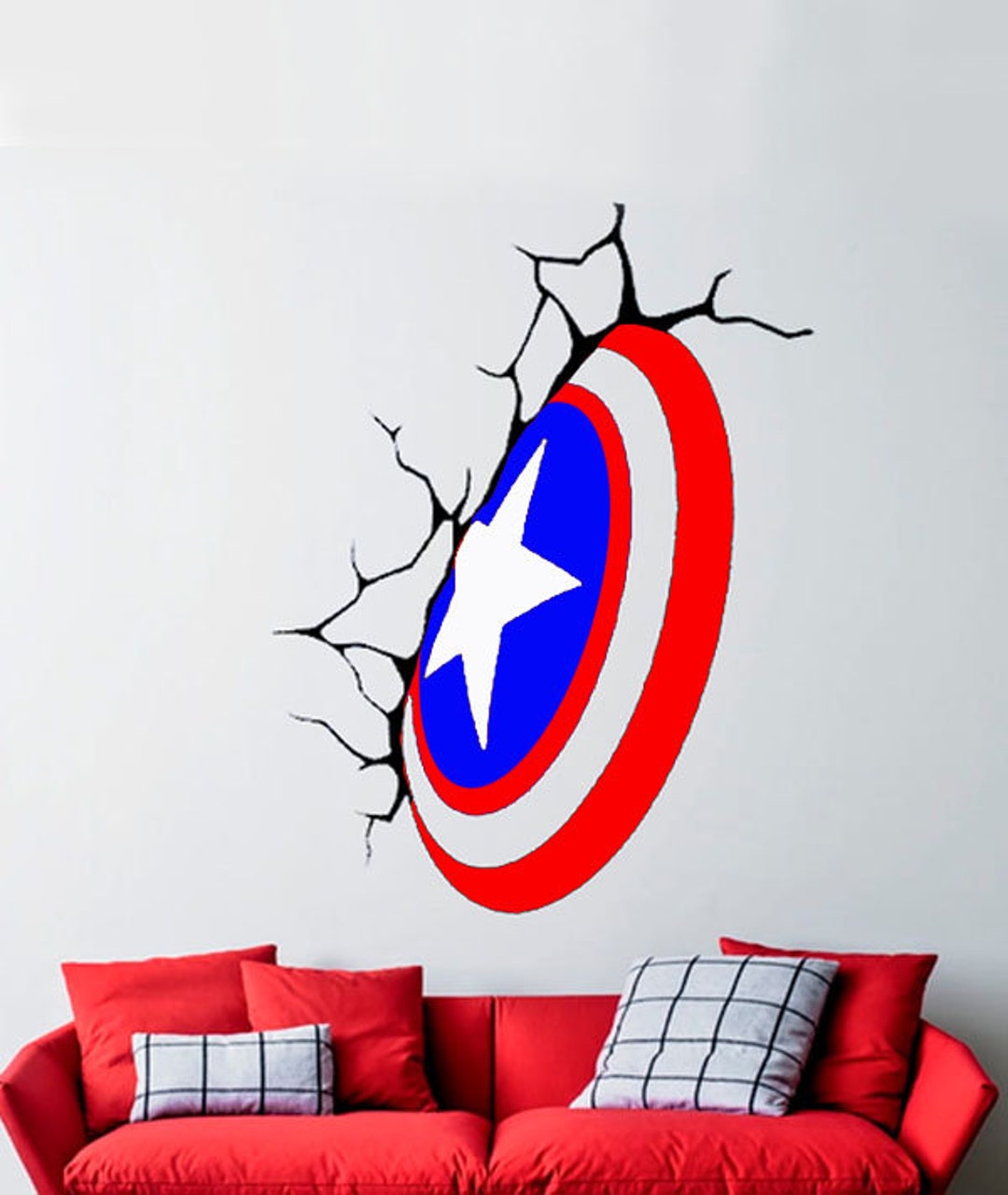 Captain America Waterproof Decal / Sticker for Kid's Room - Etsy