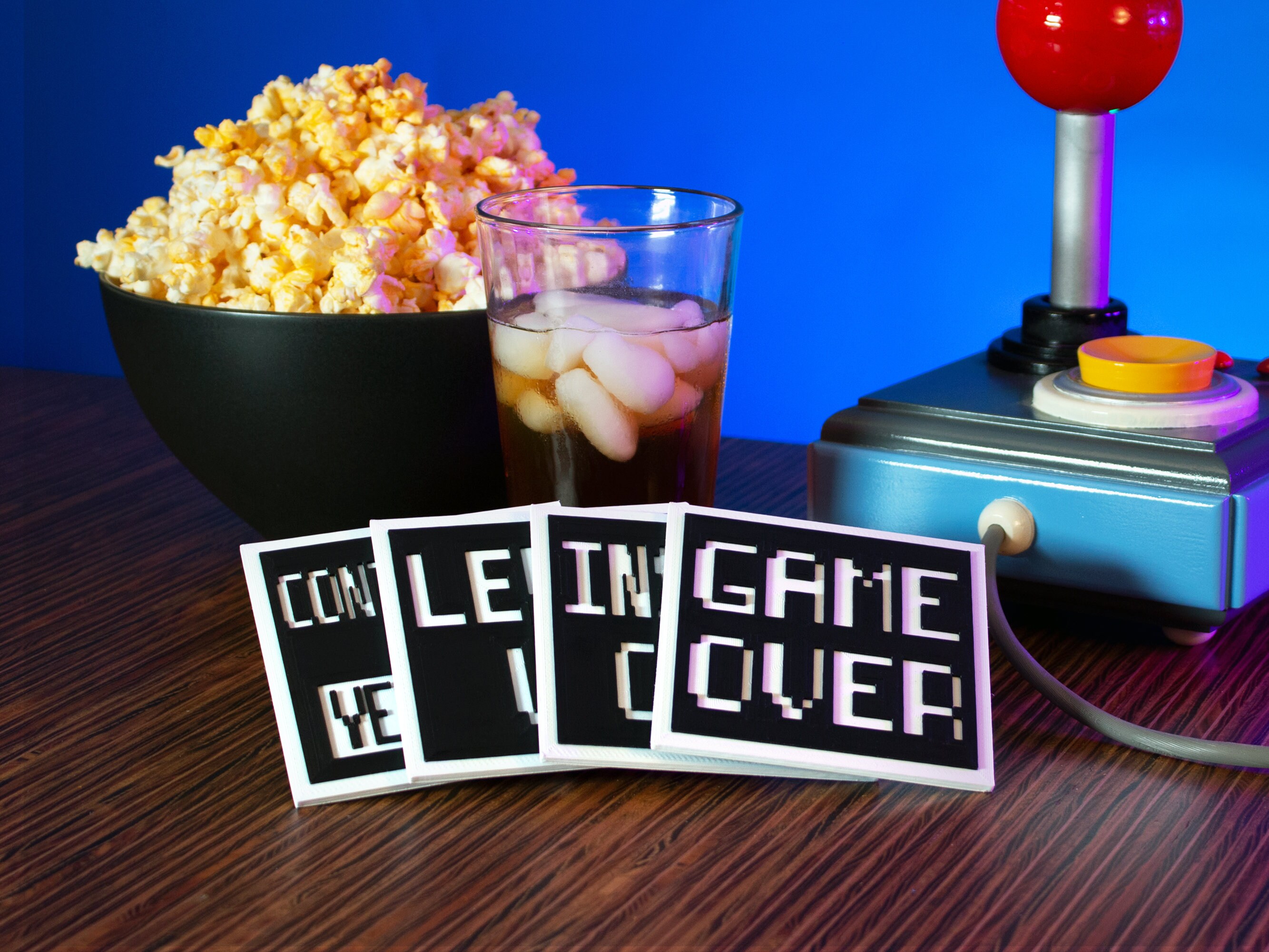 8-bit Arcade Retro Video Game Drink Coaster 4 Piece Set - Etsy