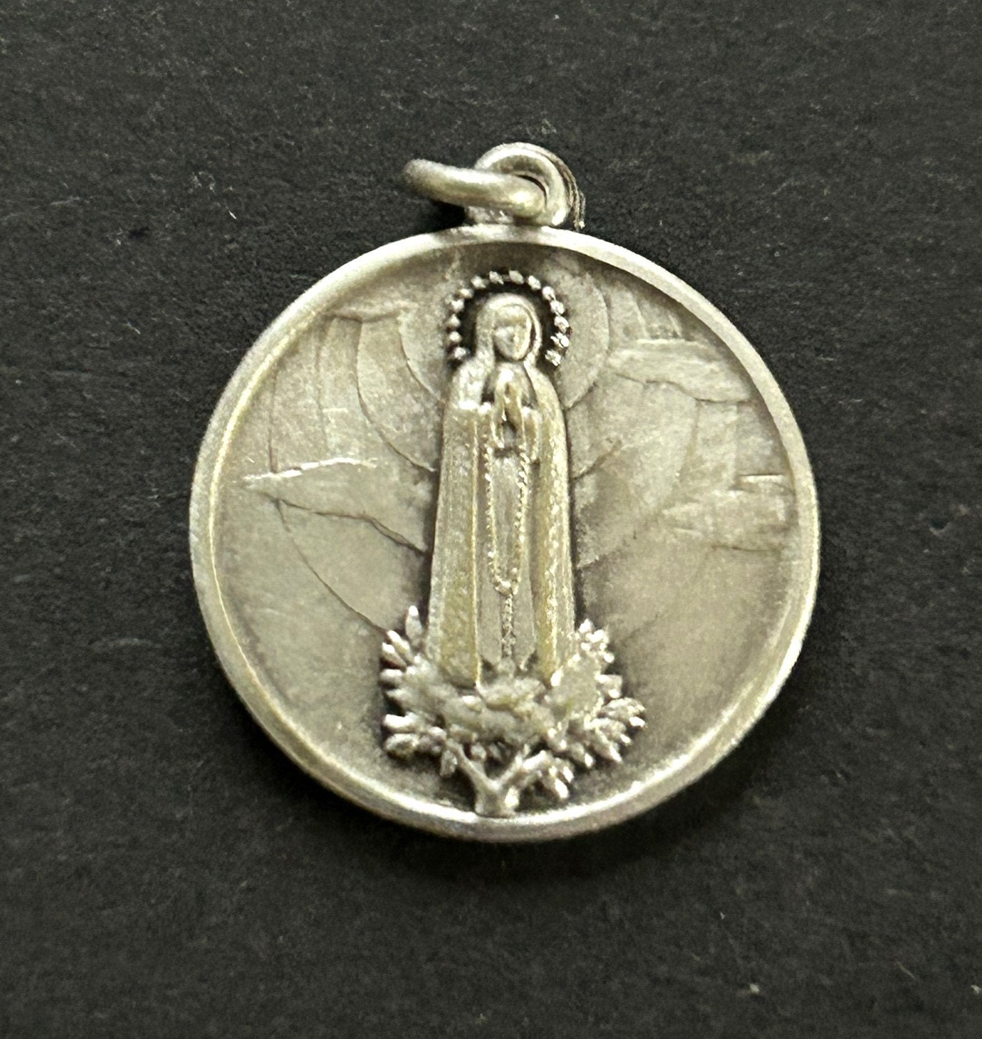 Vintage Our Lady of Fatima Religious Medal/pendant, Our Lady of Fatima ...