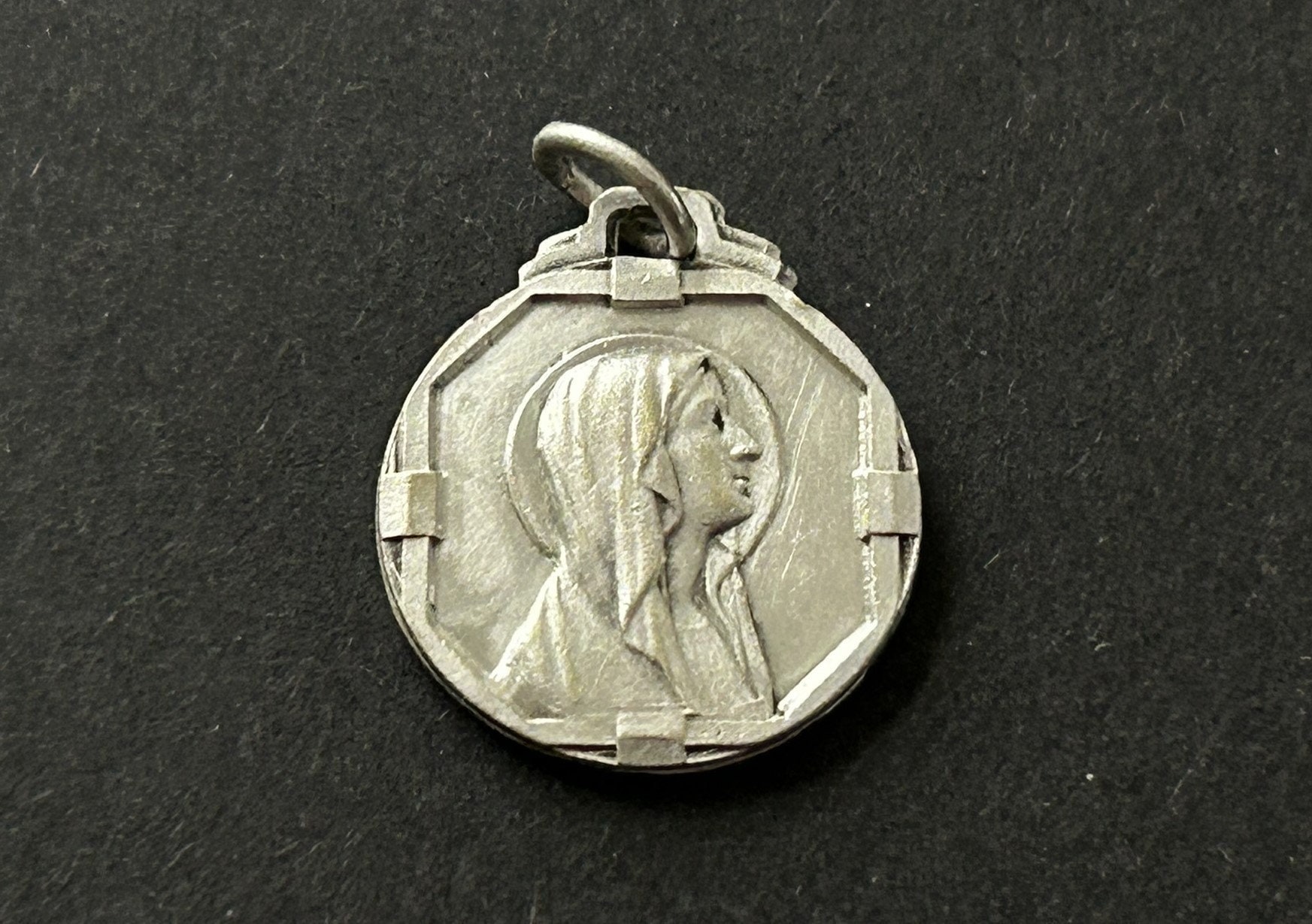 Antique Lourdes Medal/pendant, Art Deco Lourdes Medal, Signed on the ...