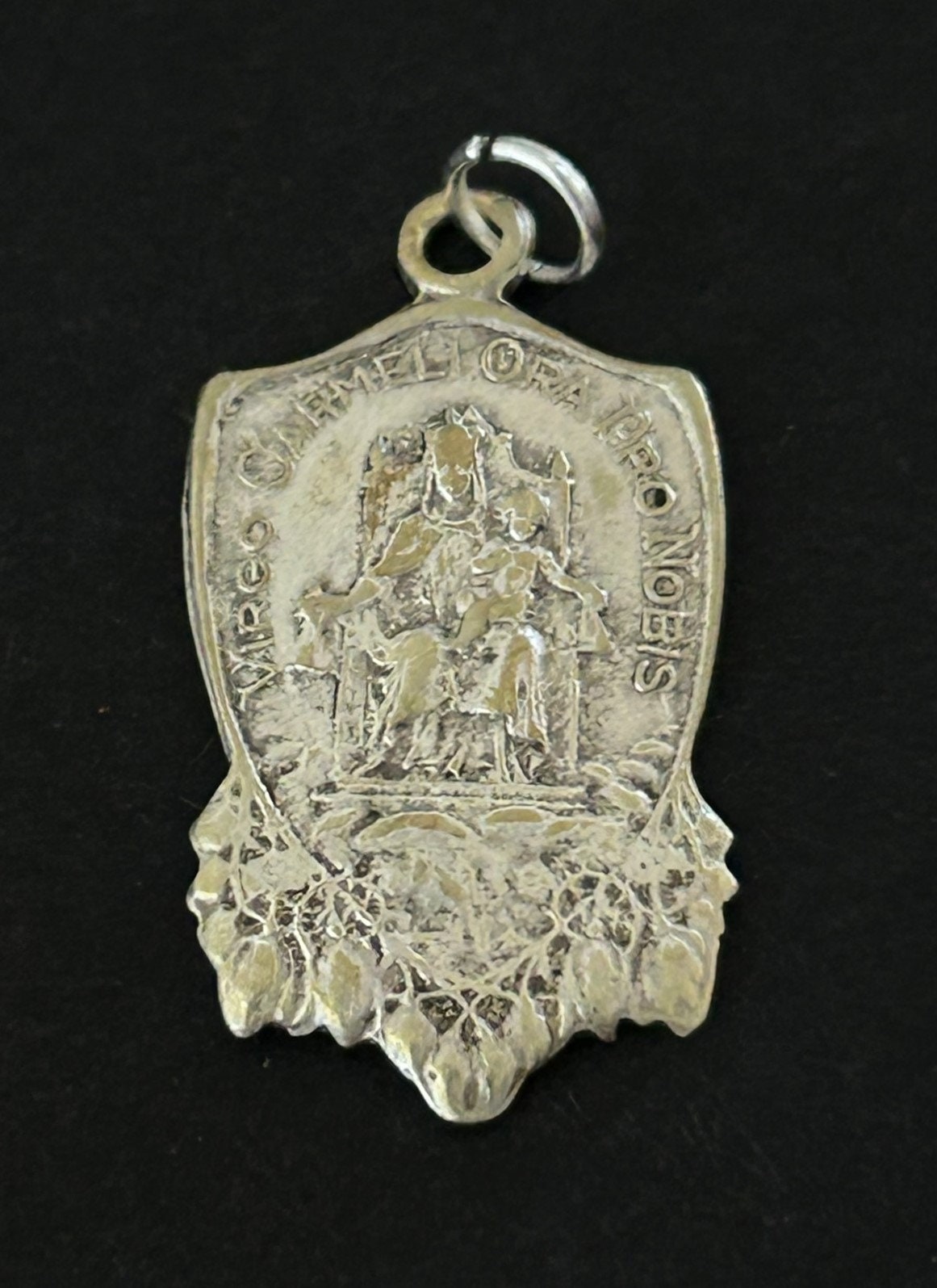 Antique Latin Sacred Heart Jesus Religious Medal/charm, Sacred Heart ...