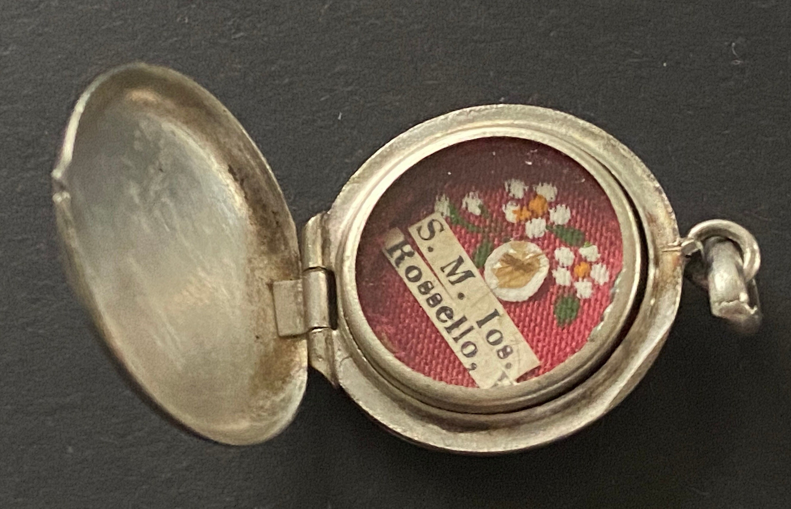 Antique S.M. Jos. Rossello V. Relic in a Silver Metal Locket - Etsy