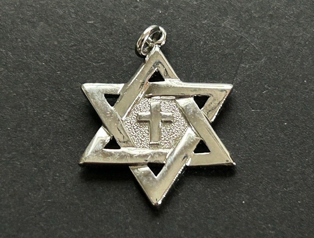 Vintage Sterling Star of David Cross Pendant Religious Cross - Etsy