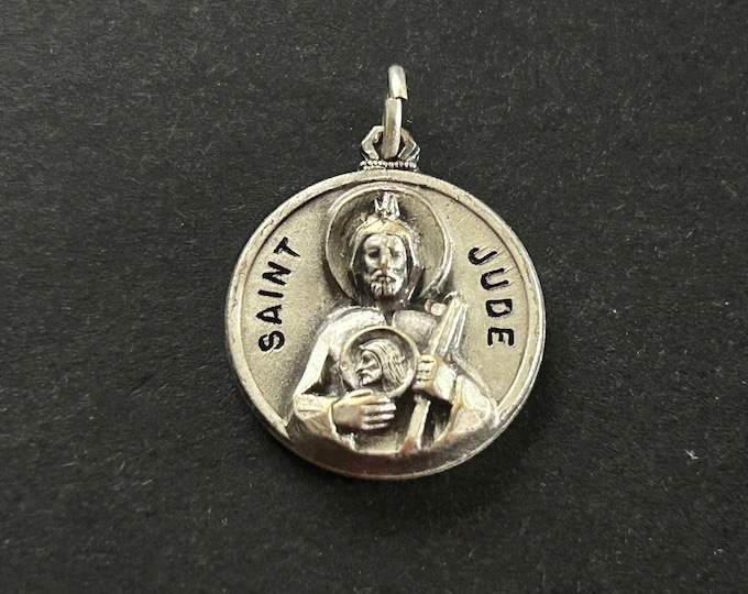 Vintage St Jude Pendant, Patron Saint of Hope and Impossible Causes ...