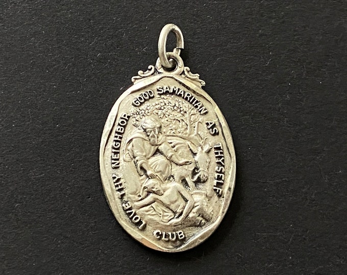 Vintage Sterling Silver Good Samaritan Club Medal, "love Thy Neighbor ...