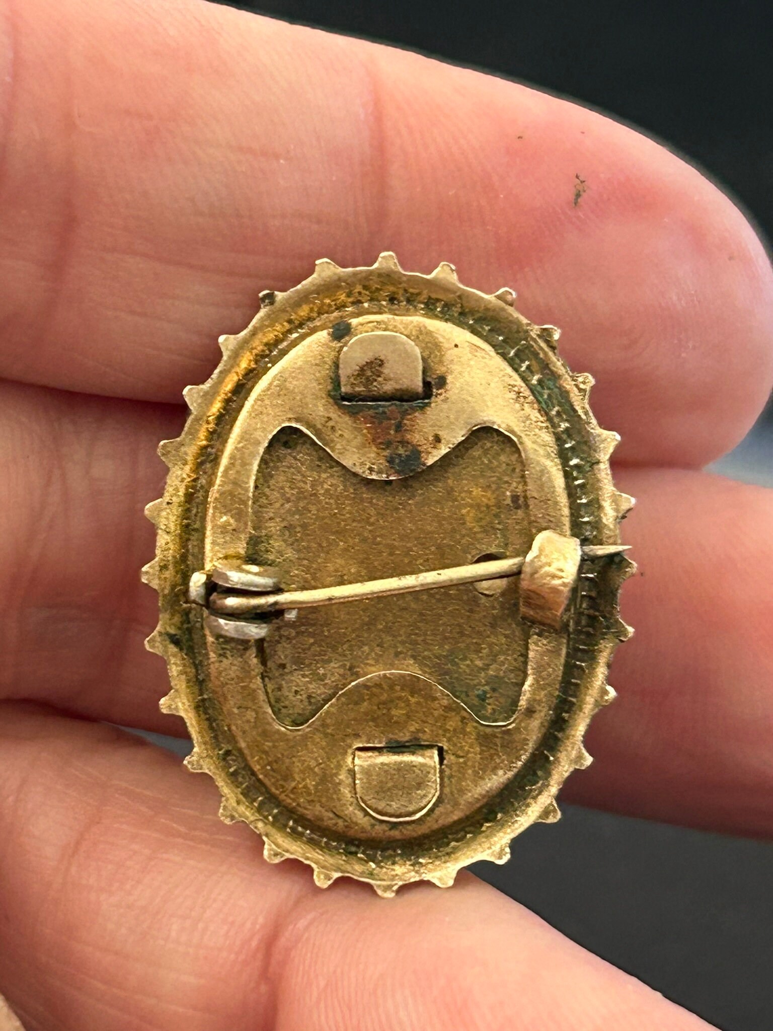 Antique St Therese Reverse Glass Intaglio Painted Brooch, St Therese ...