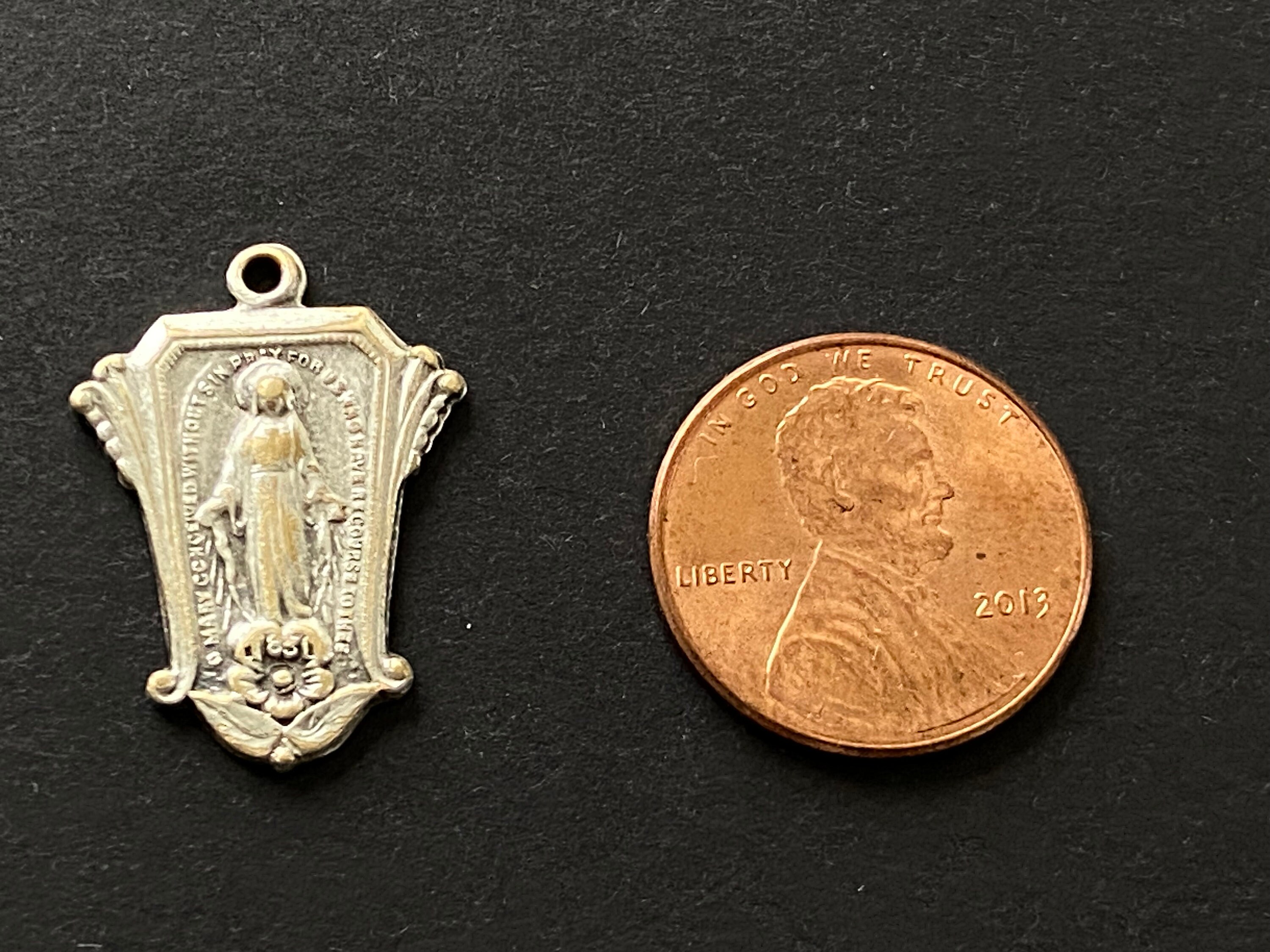 Antique Miraculous Mary Charm Miraculous Religious - Etsy