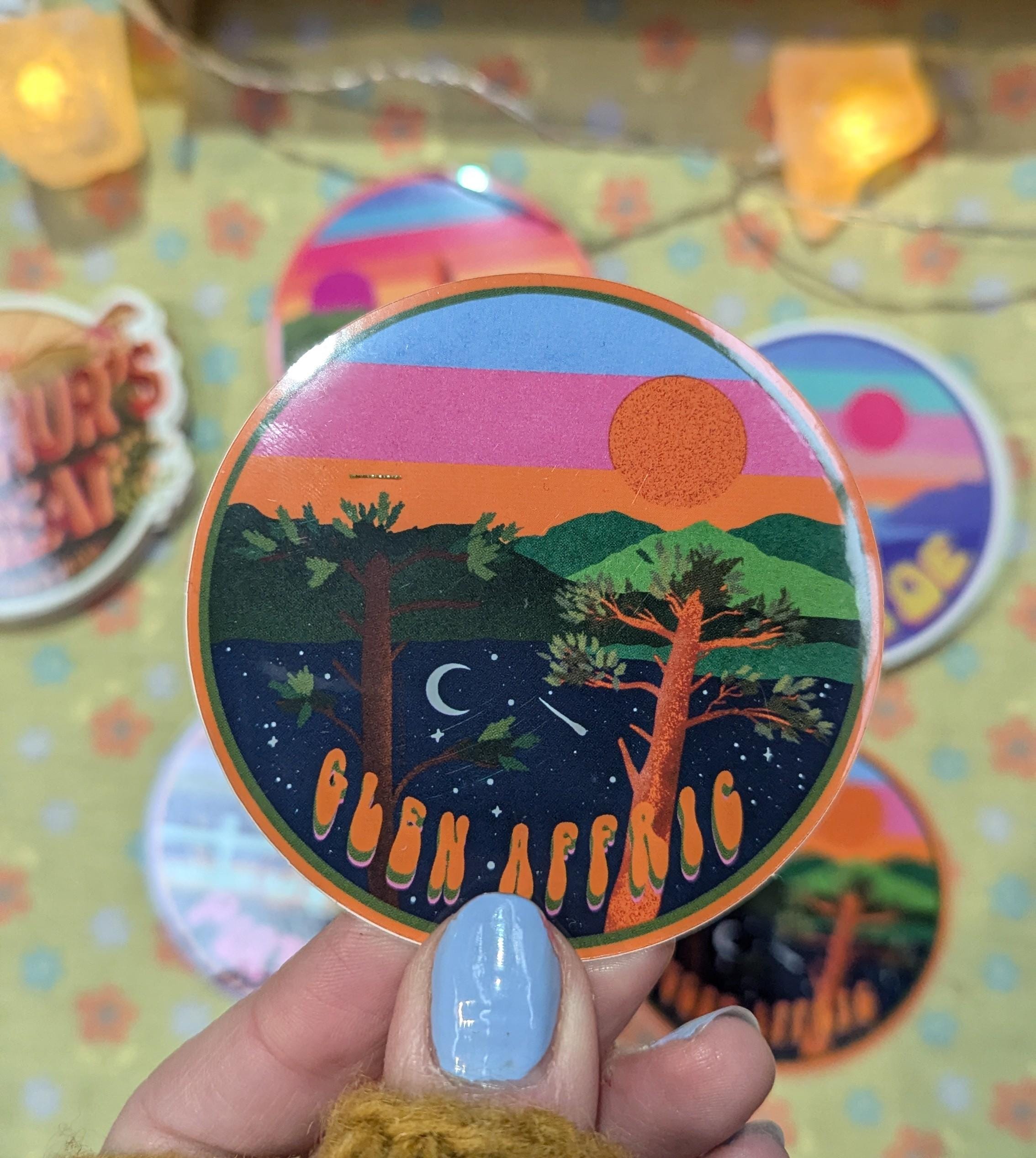 Scotland Retro Nature Vinyl Sticker - Etsy