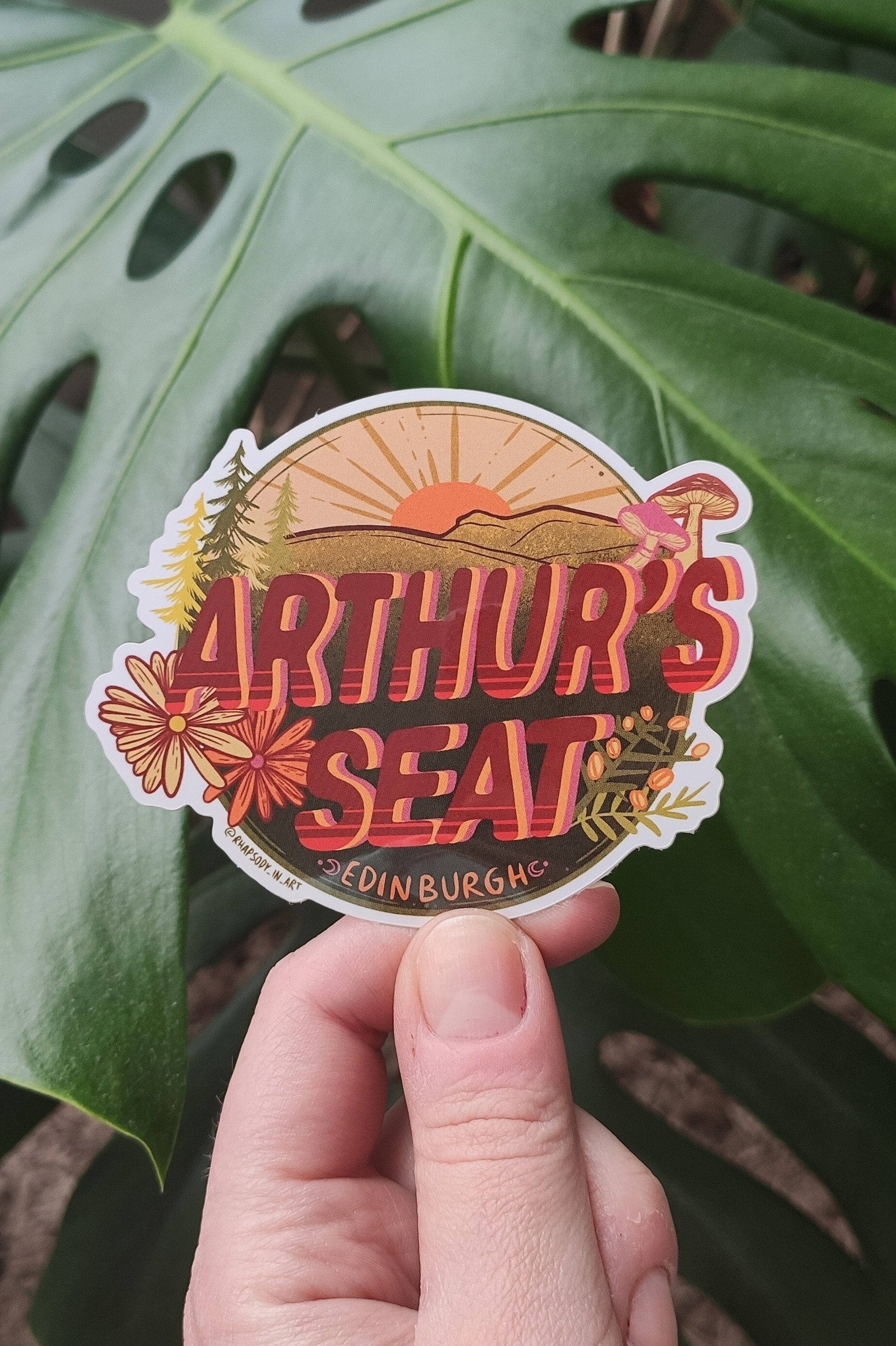 Scotland Retro Nature Vinyl Sticker - Etsy