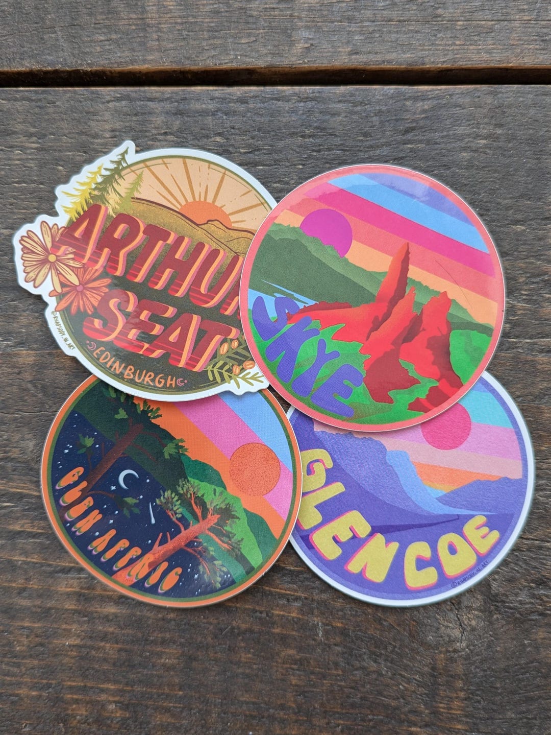 Scotland Retro Nature Vinyl Sticker - Etsy