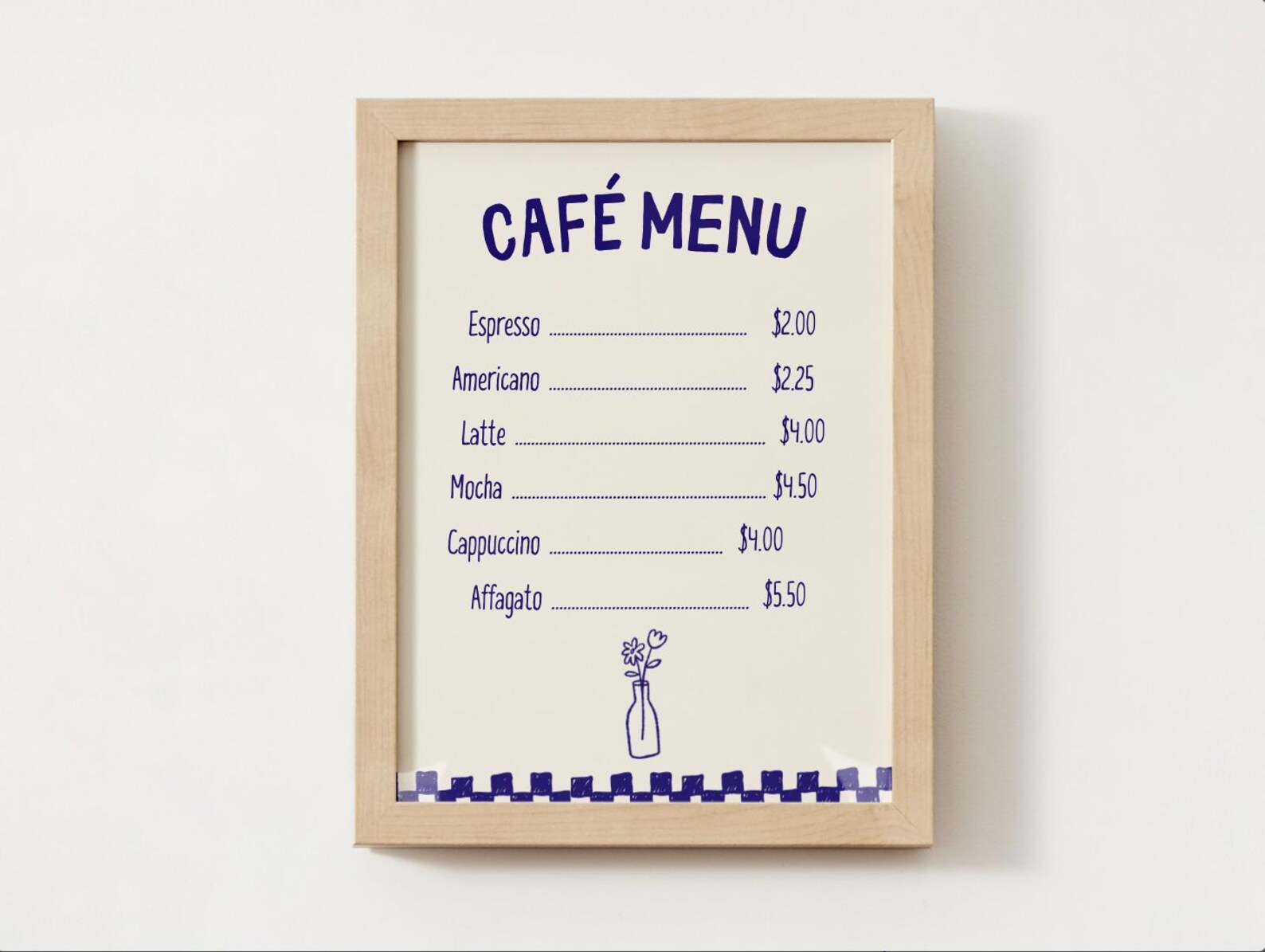 Café Menu Wall Art | Wall Art Prints | Hand Drawn Poster - Etsy