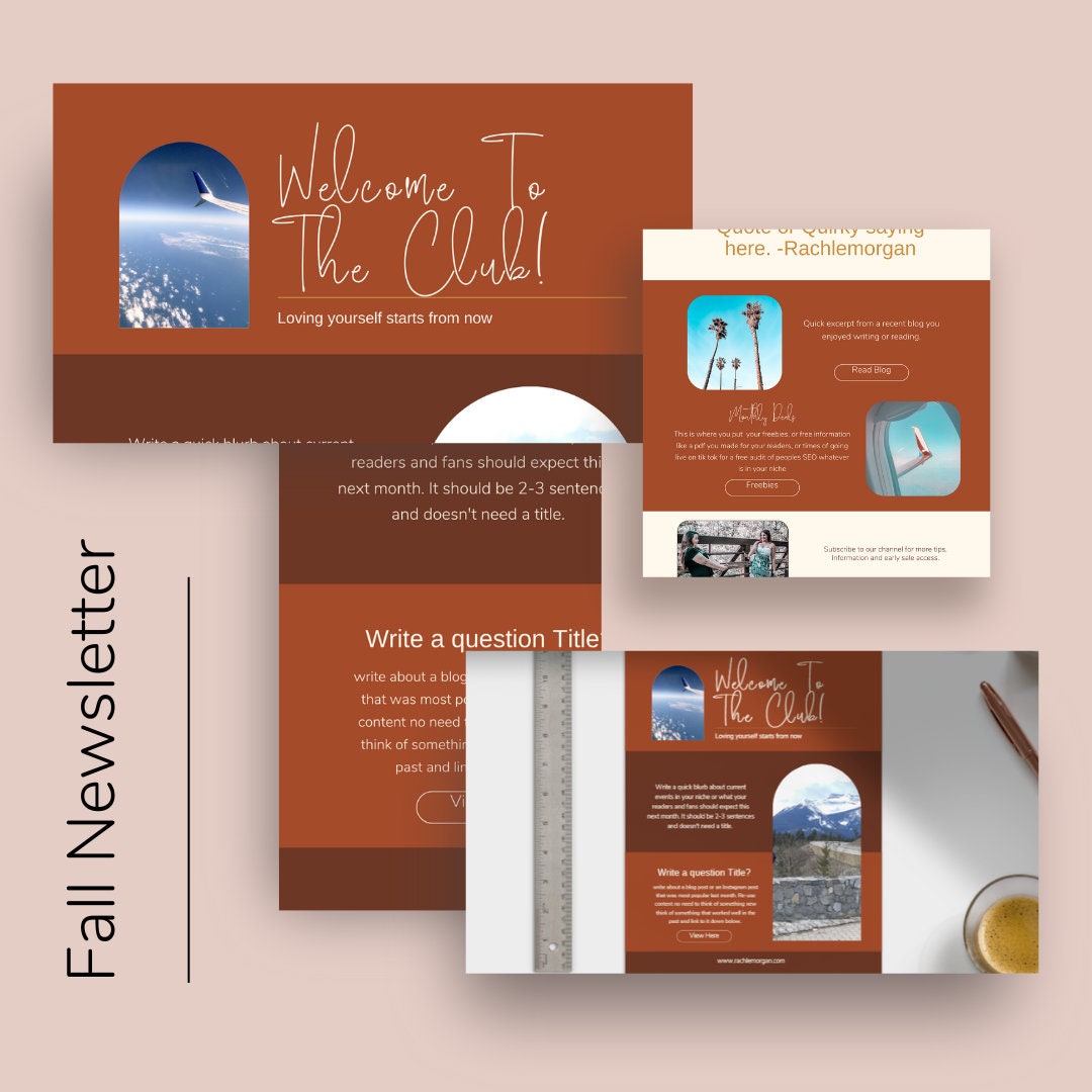 Fall Email Newsletter Canva Template| Mailchimp Templates| Email ...