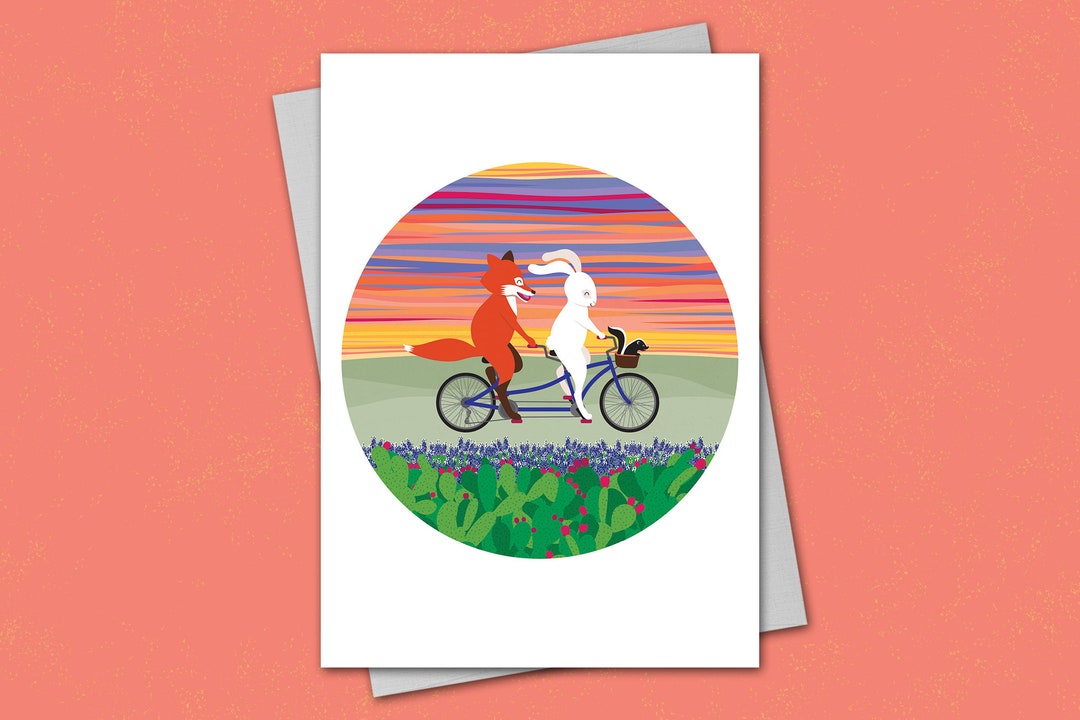 Sunset Joyride Greeting Card - Etsy
