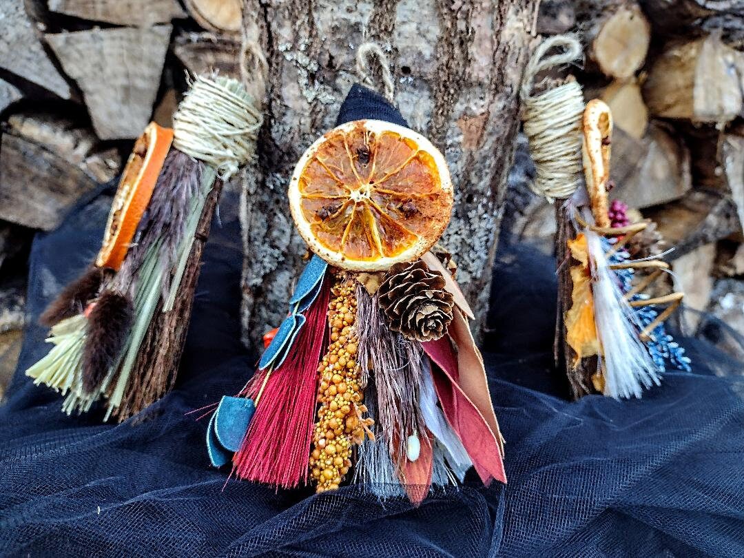 Cinnamon Broom, Besom, Witches Altar Mini Besom, Fall/autumn Mini Besom ...