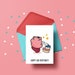 Vide Game Birthday Card Cute Birthday Card Kawaii Card Gamer Card Funny ...