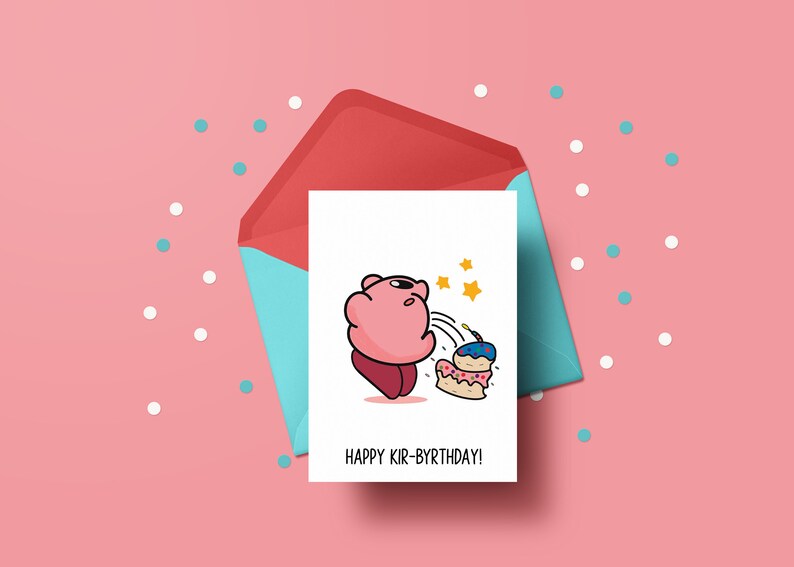 Vide Game Birthday Card Cute Birthday Card Kawaii Card - Etsy
