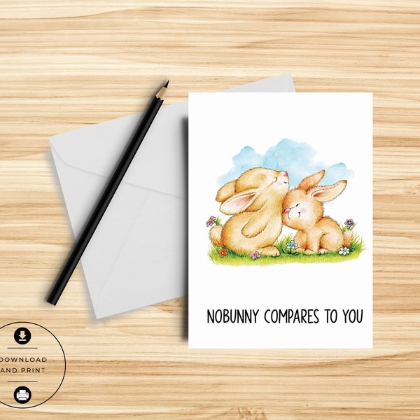 Bunny Pun Card - Etsy