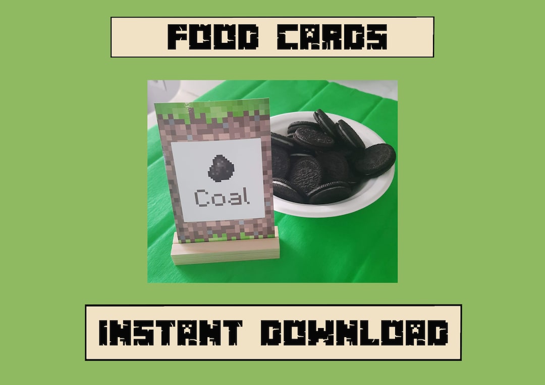 16 Video Game Food Cards, Food Cards, Gamer Birthday, Video Game Party ...
