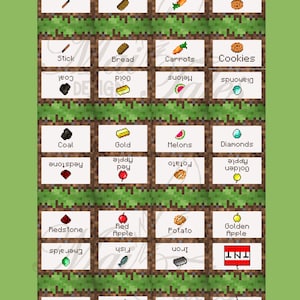 16 Food Tent Cards, Food Cards, Gamer Birthday, Video Game Party ...