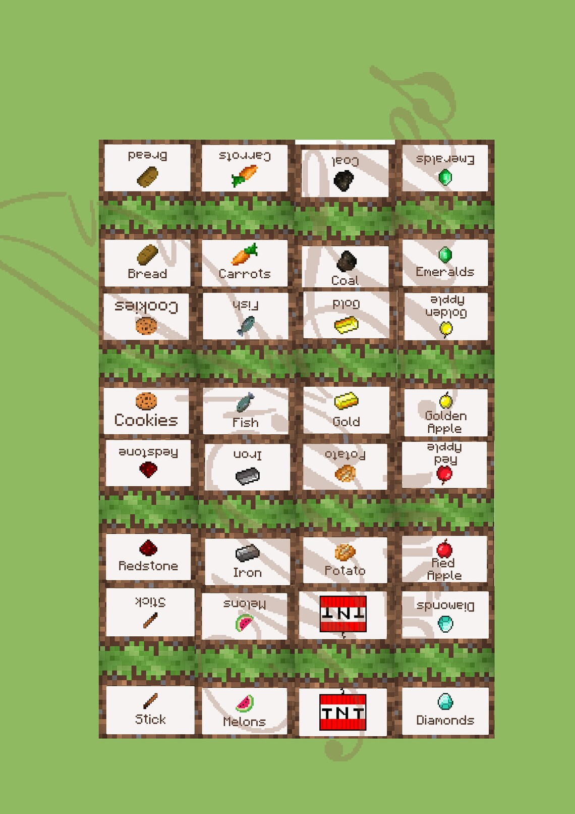 16 Food Tent Cards Food Cards Gamer Birthday Video Game - Etsy