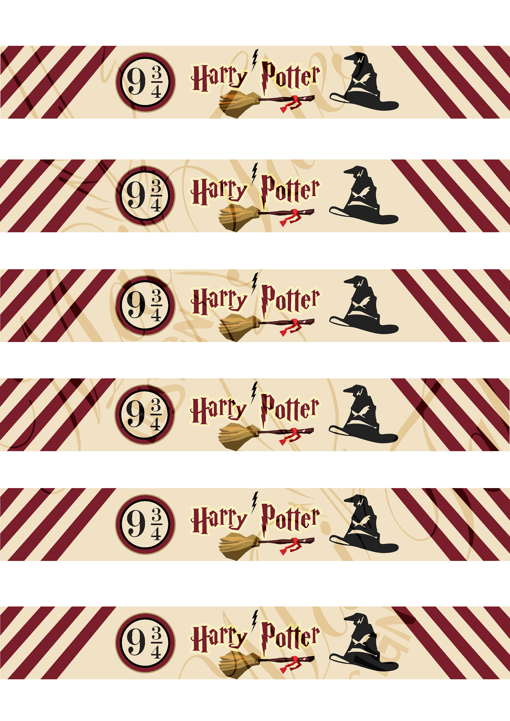 Potter Bottle Labels Birthday Party Printable Labels Water - Etsy