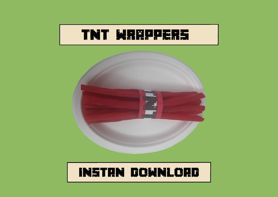 TNT Wrappers Pixelated Video Game Party Birthday Party - Etsy