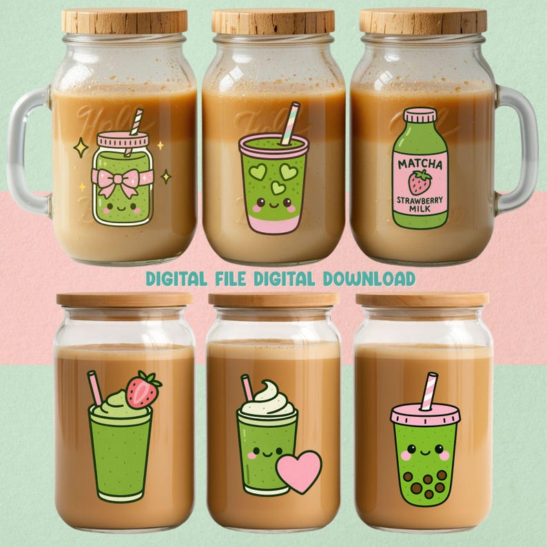 Matcha Green Tea Clipart: Watercolor Japanese Art (PNG Digital Download ...