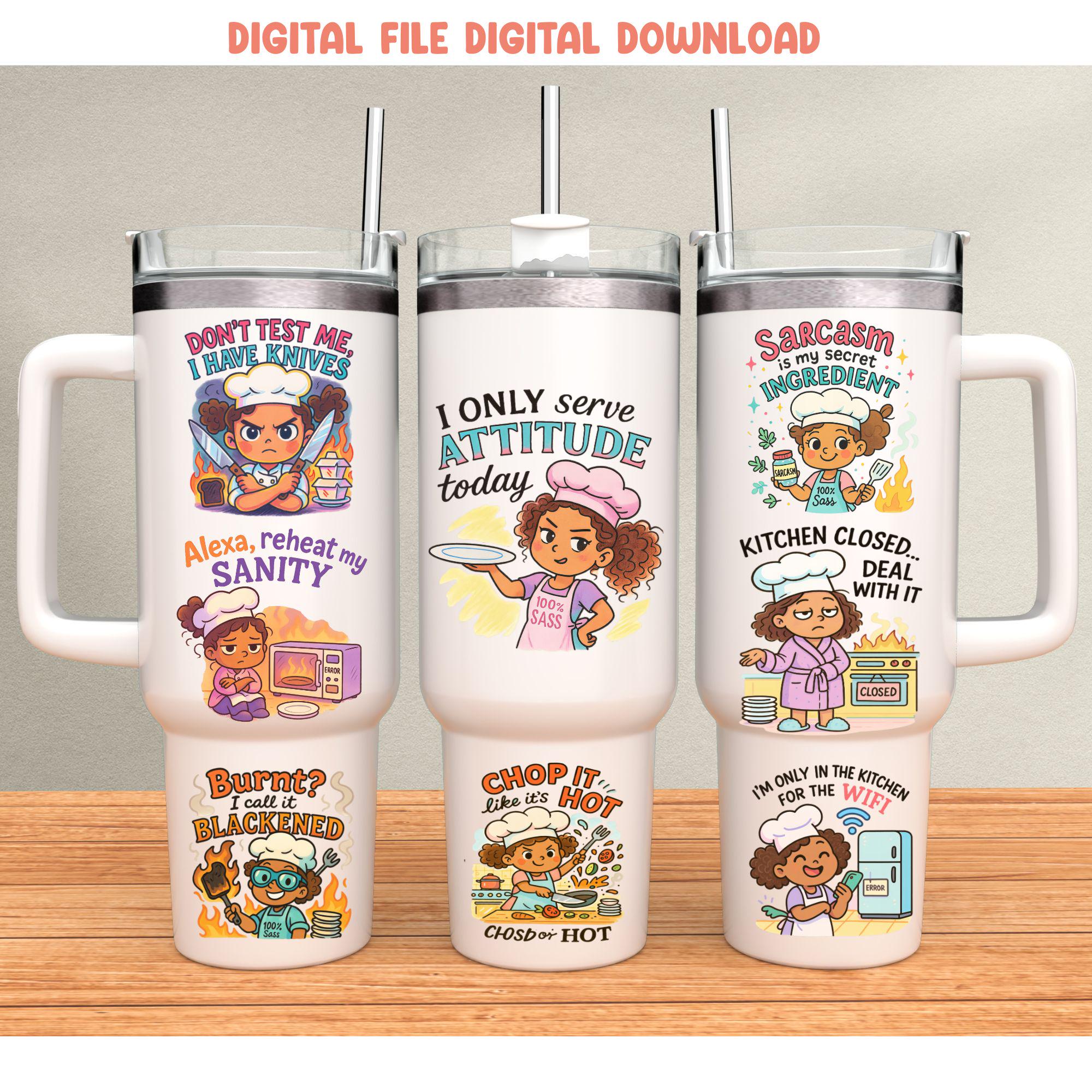 Sarcastic Kitchen Clipart: Funny Chef PNG Graphics (digital Download ...
