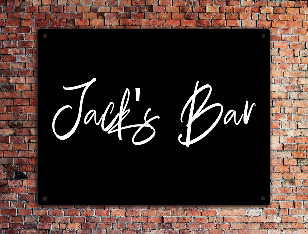 Personalised Bar Sign Custom Metal Bar Signs Customised Bar - Etsy
