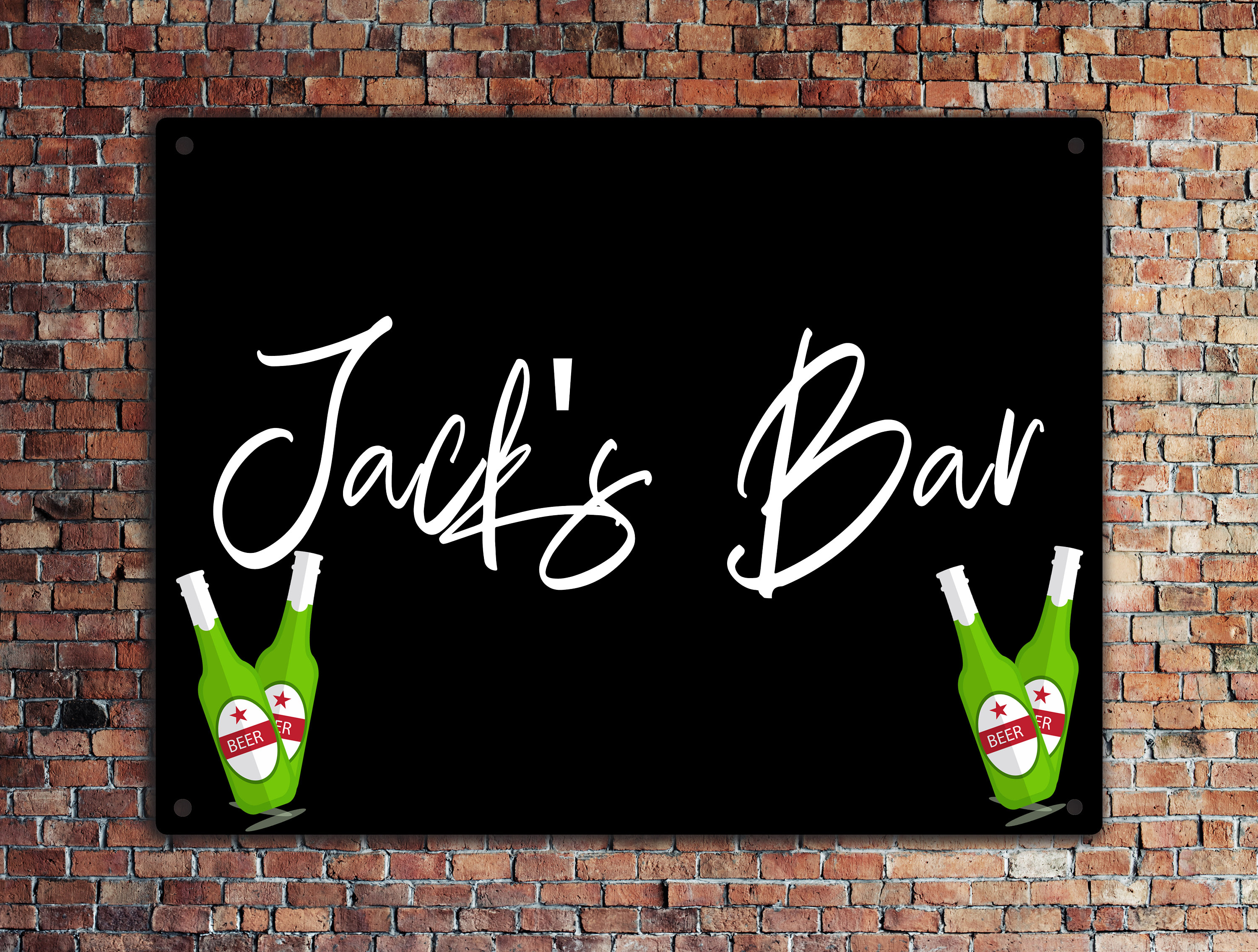 Personalised Bar Sign Custom Metal Bar Signs Customised Bar Gift ...