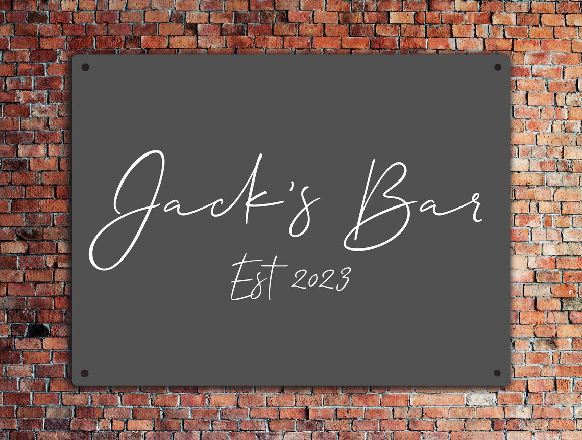 Personalised Bar Sign Custom Metal Bar Signs Customised Bar - Etsy