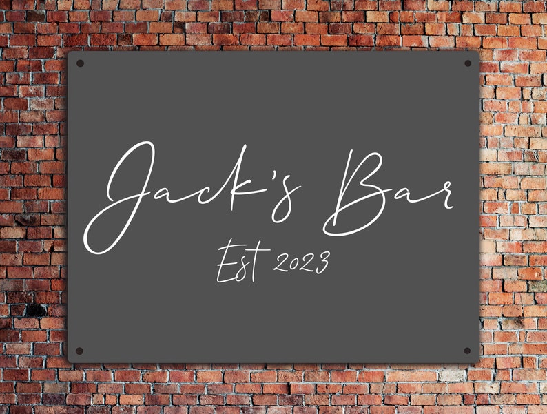Personalised Bar Sign Custom Metal Bar Signs Customised Bar - Etsy