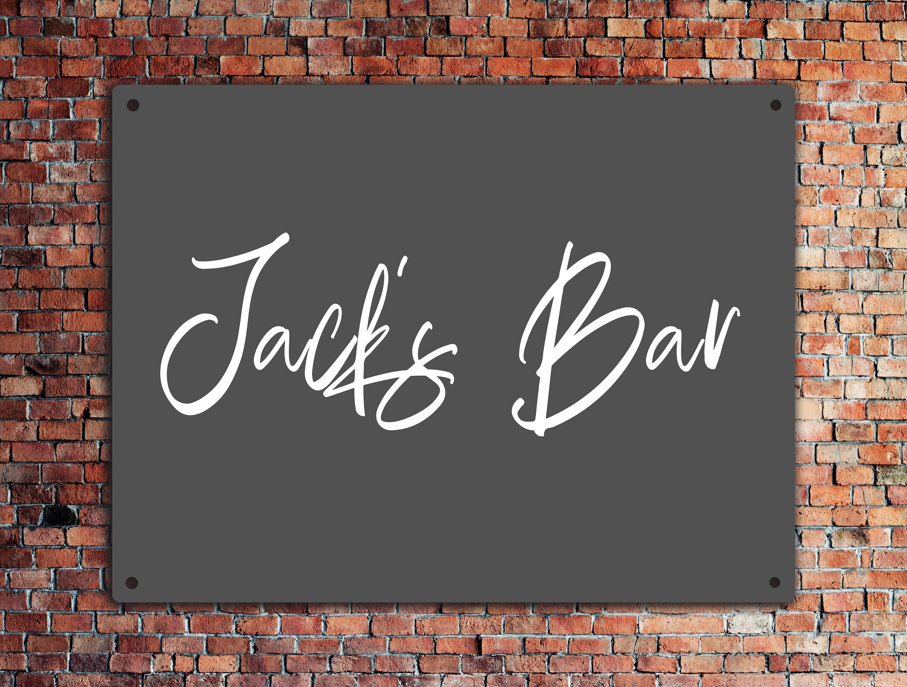 Personalised Bar Sign Custom Metal Bar Signs Customised Bar Gift ...