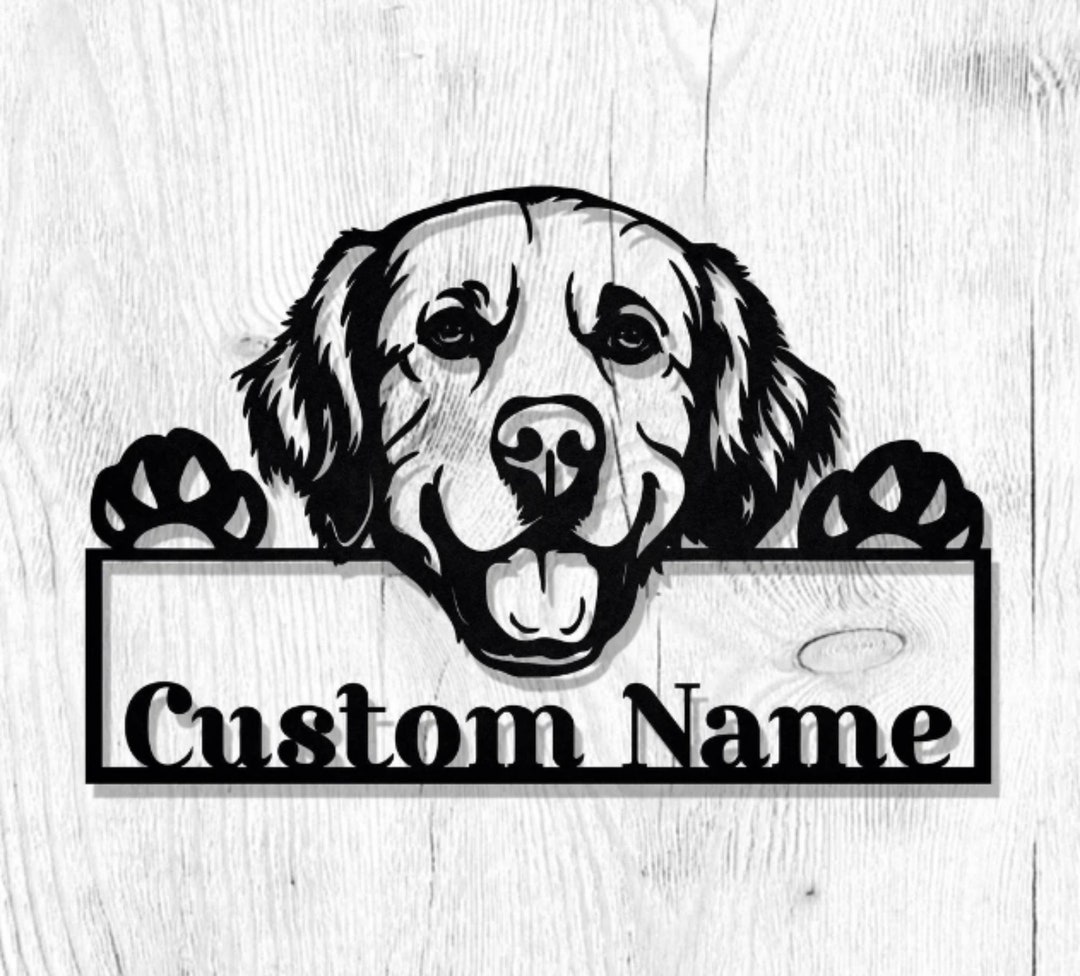 Custom Dog Namedog Name Tags Personalizeddog Wall Art With - Etsy