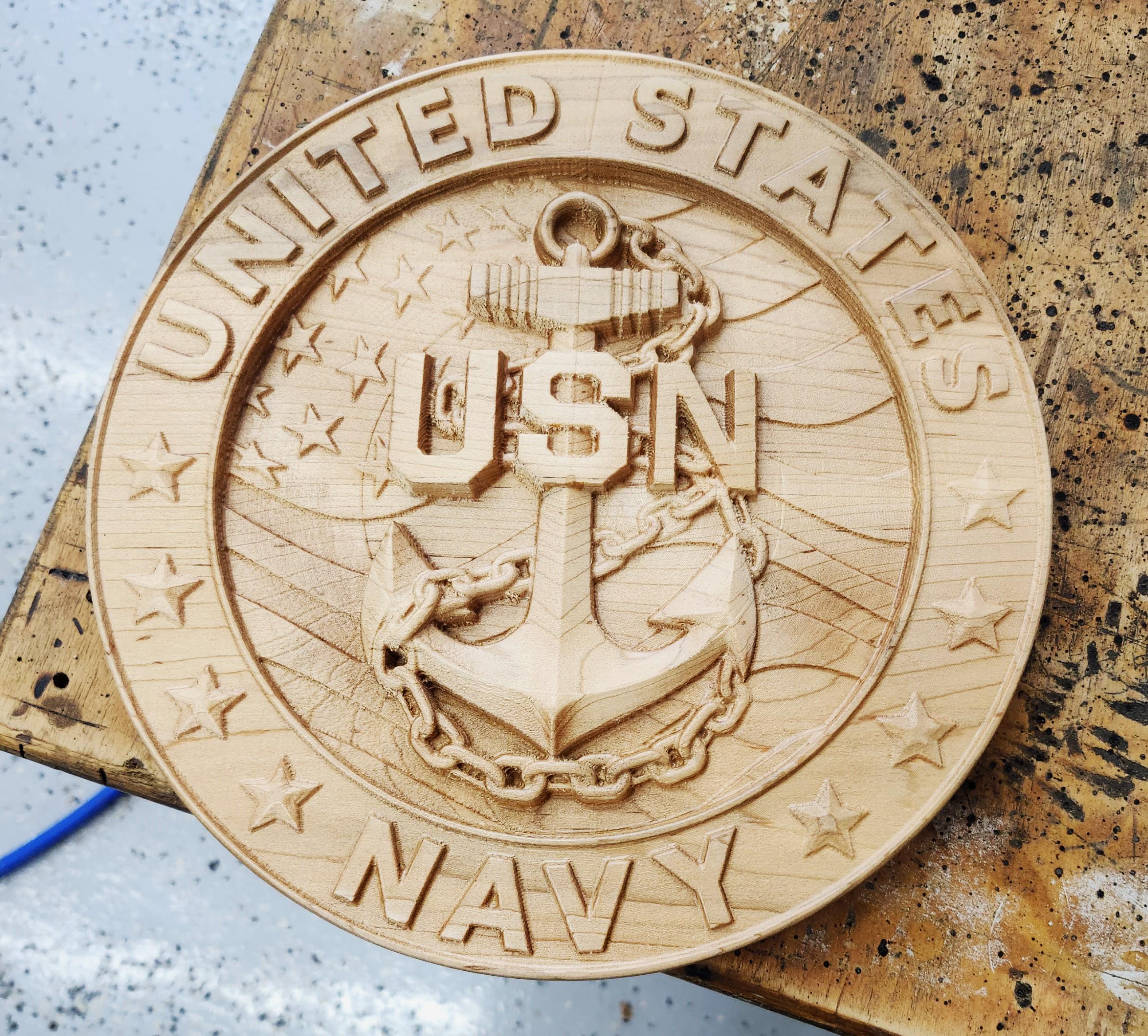US Navy Chief Logo Plaque, Military Plaque - Etsy