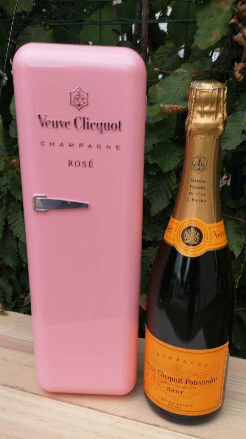 Pink French Veuve Clicquot Fridge Box, Champagne Gift, Picnic ...