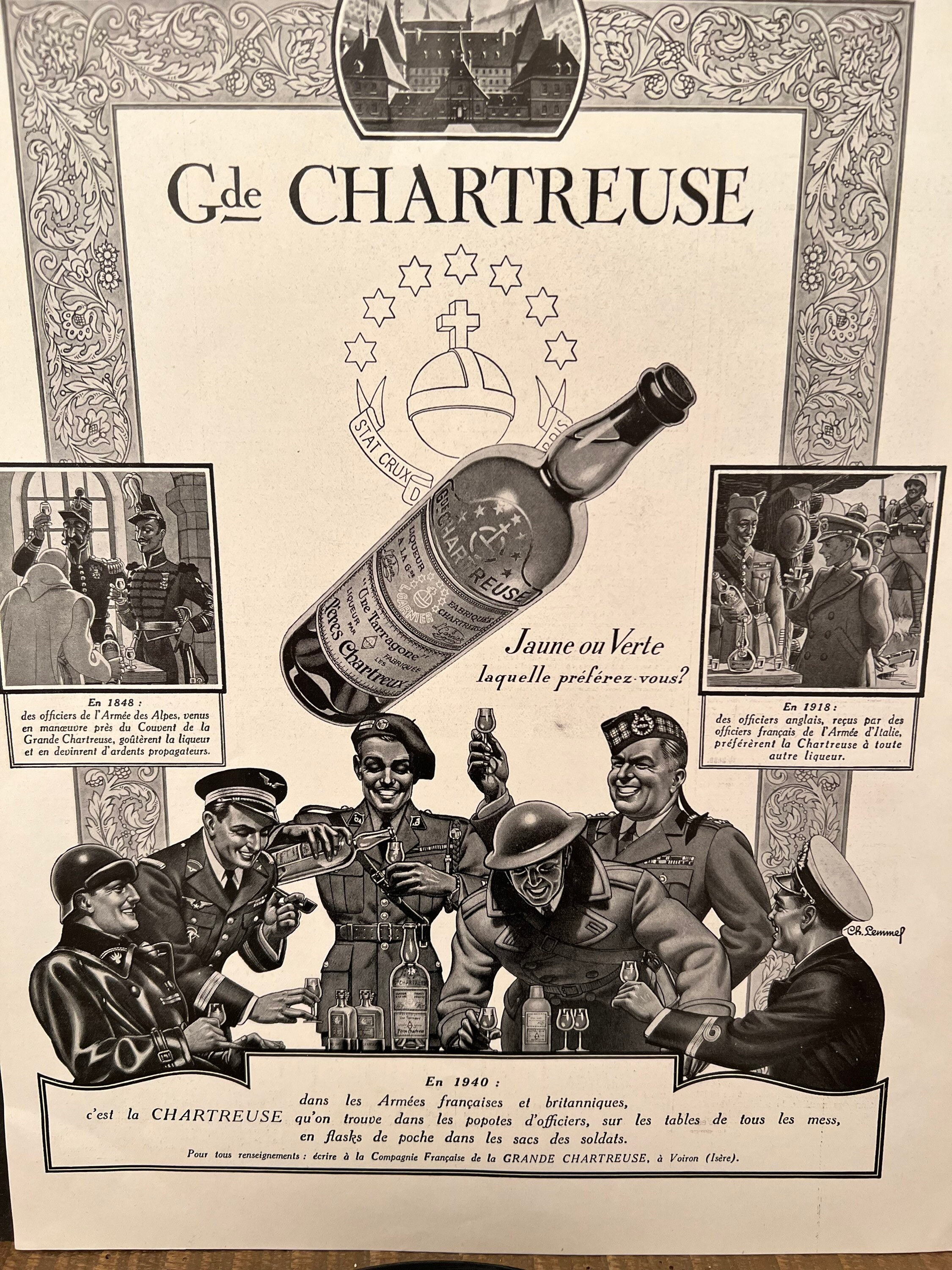 Rare Set of Astray and French Vintage Chartreuse Advertisement - Etsy