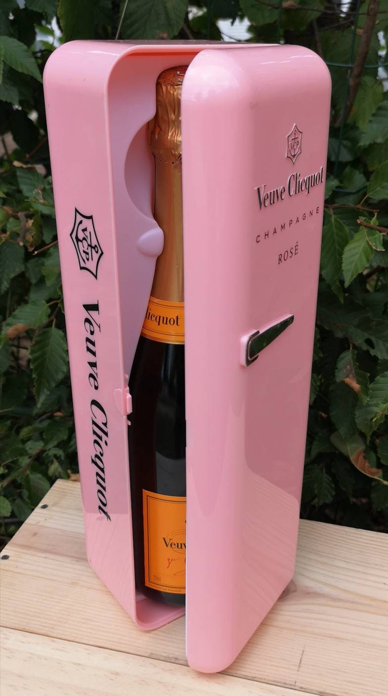 Pink French Veuve Clicquot Fridge Box, Champagne Gift, Picnic ...